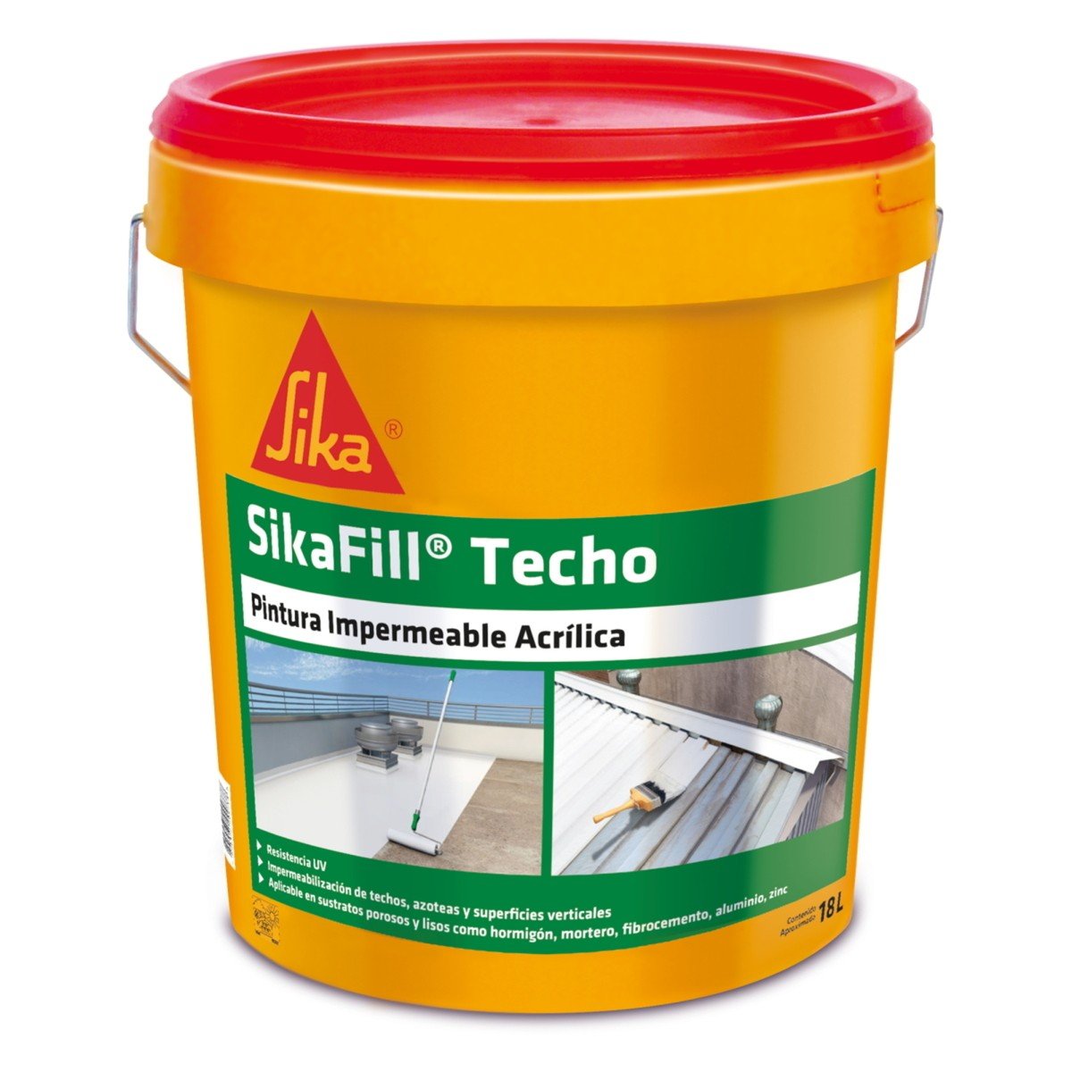 Pinturas Impermeabilizantes SikaFill® Techo de 18L - Prodalam
