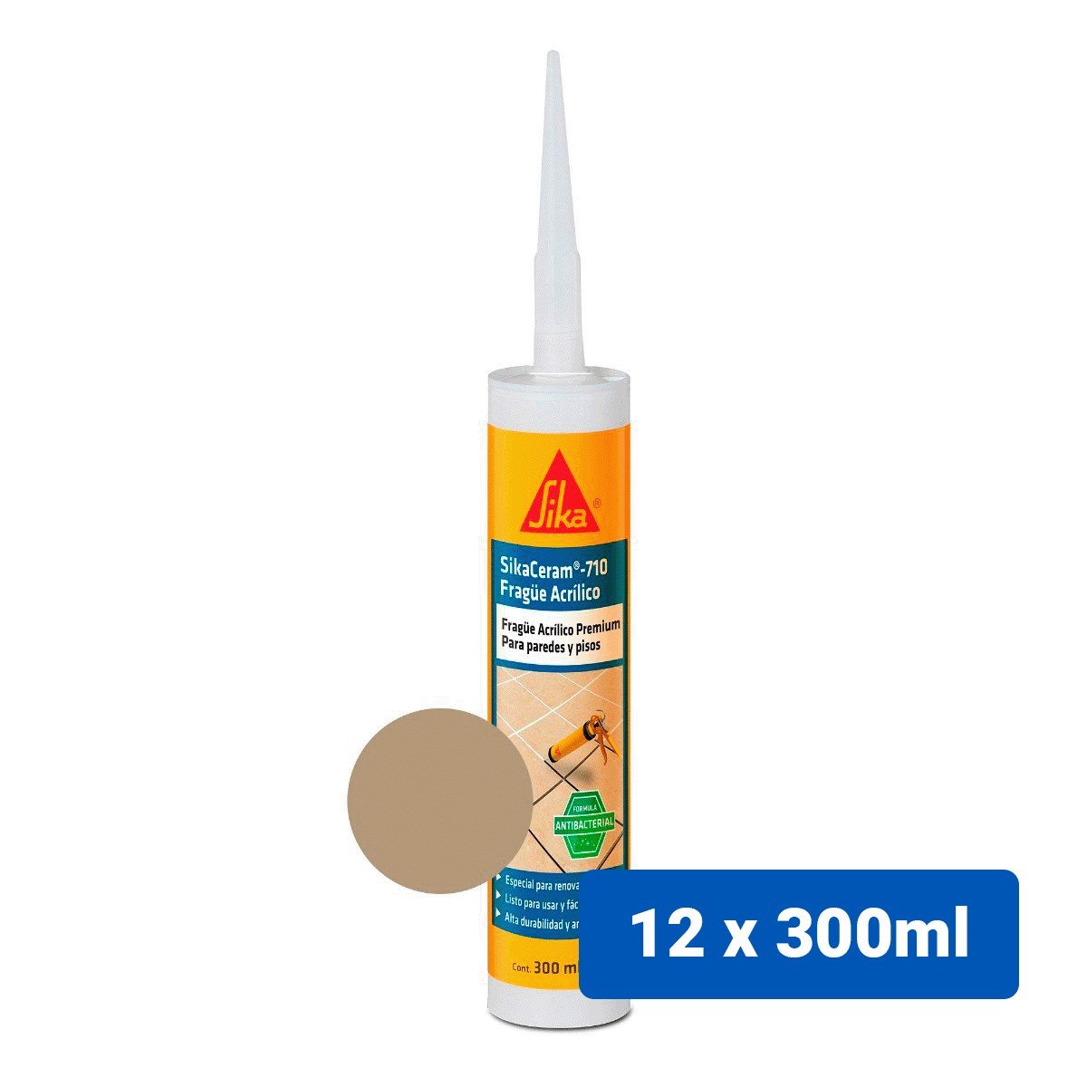 Pack 12 Fragües Acrílicos Premium Paredes y Pisos SikaCeram®-710 Almond ...