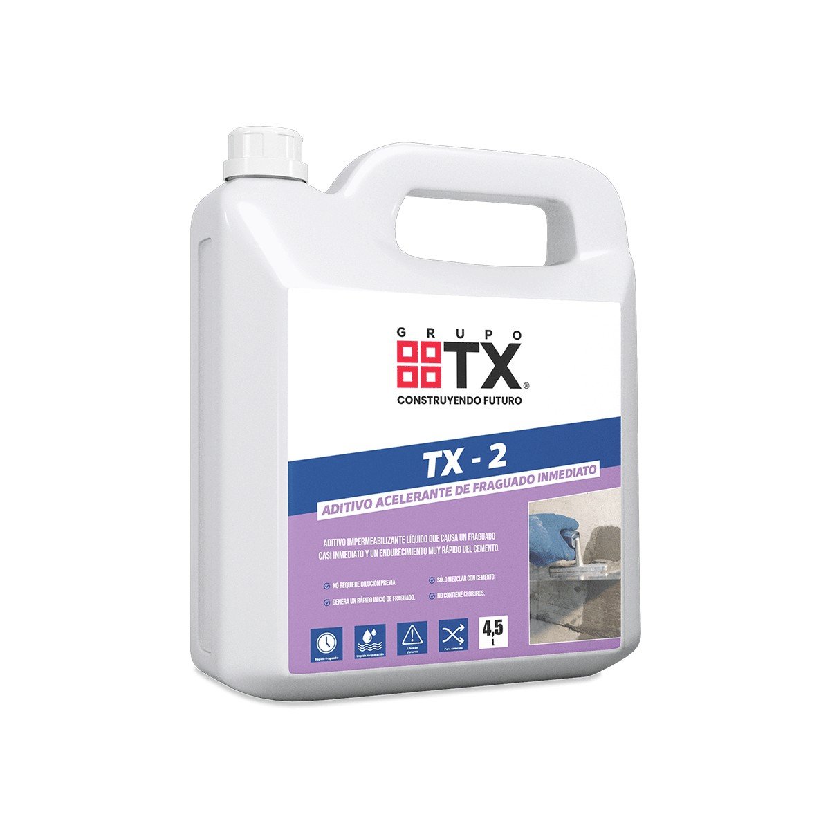 Aditivo Acelerante de Fraguado Inmediato TX-2 de 4,50L - Prodalam