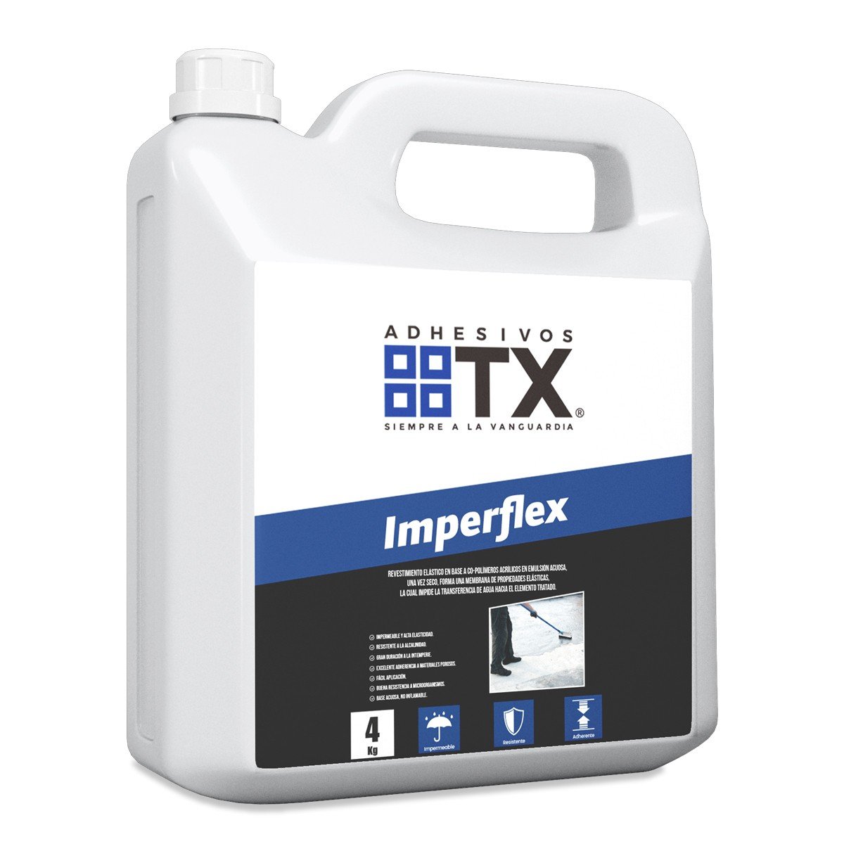 Membrana Impermeabilizante Imperflex TX Blanco de 4kg - Prodalam