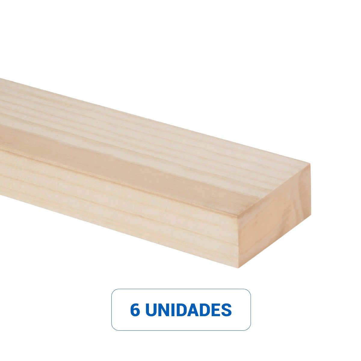 Pack 6 Piezas Madera Pino Cepillado Seco de 2x4" de 3,20m - Prodalam