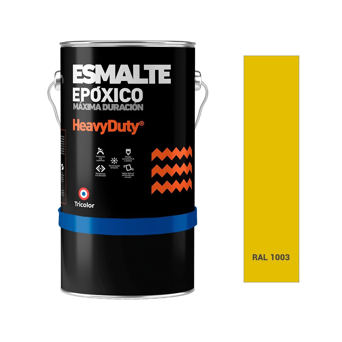 Juego (A+B) Esmalte Epóxico HeavyDuty® de 1 Galón Amarillo RAL 1003 ...