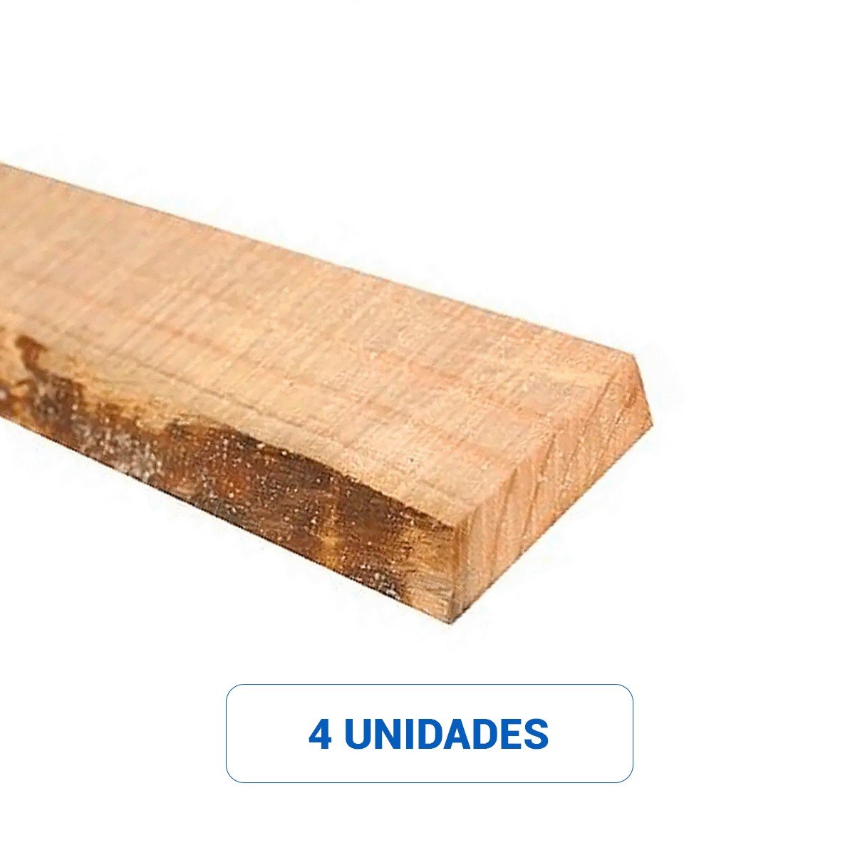 Pack 4 Piezas Madera Tapa Canteada Seca de 1x4" de 3,20m - Prodalam