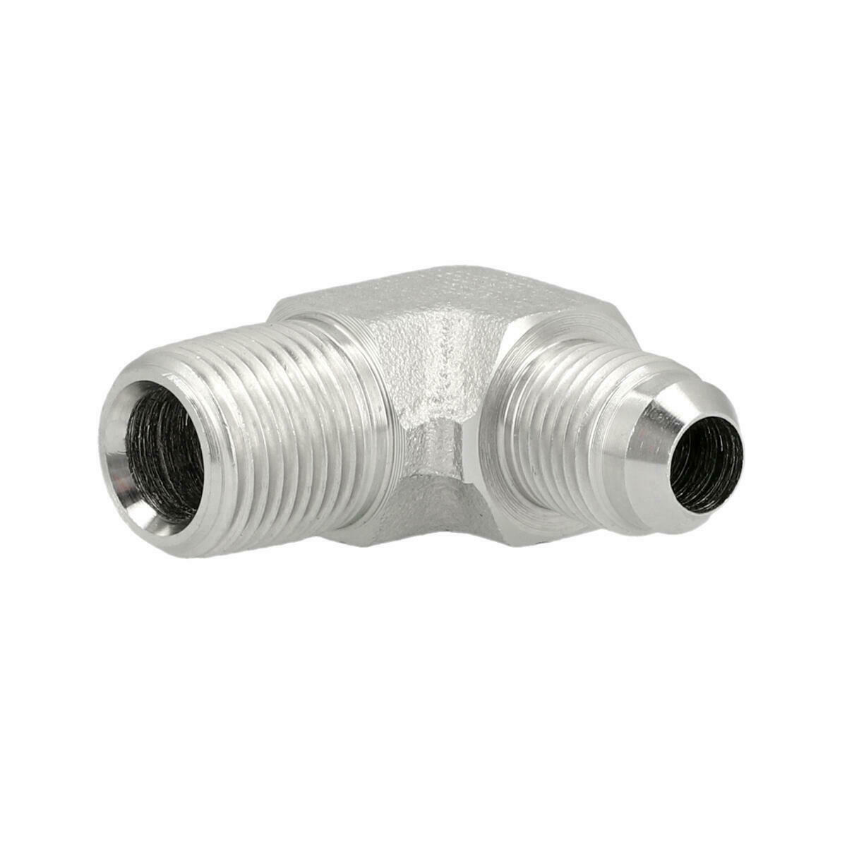 Adaptador Hidráulico Codo 90° Macho NPT 4 X Macho JIC 6 - Prodalam