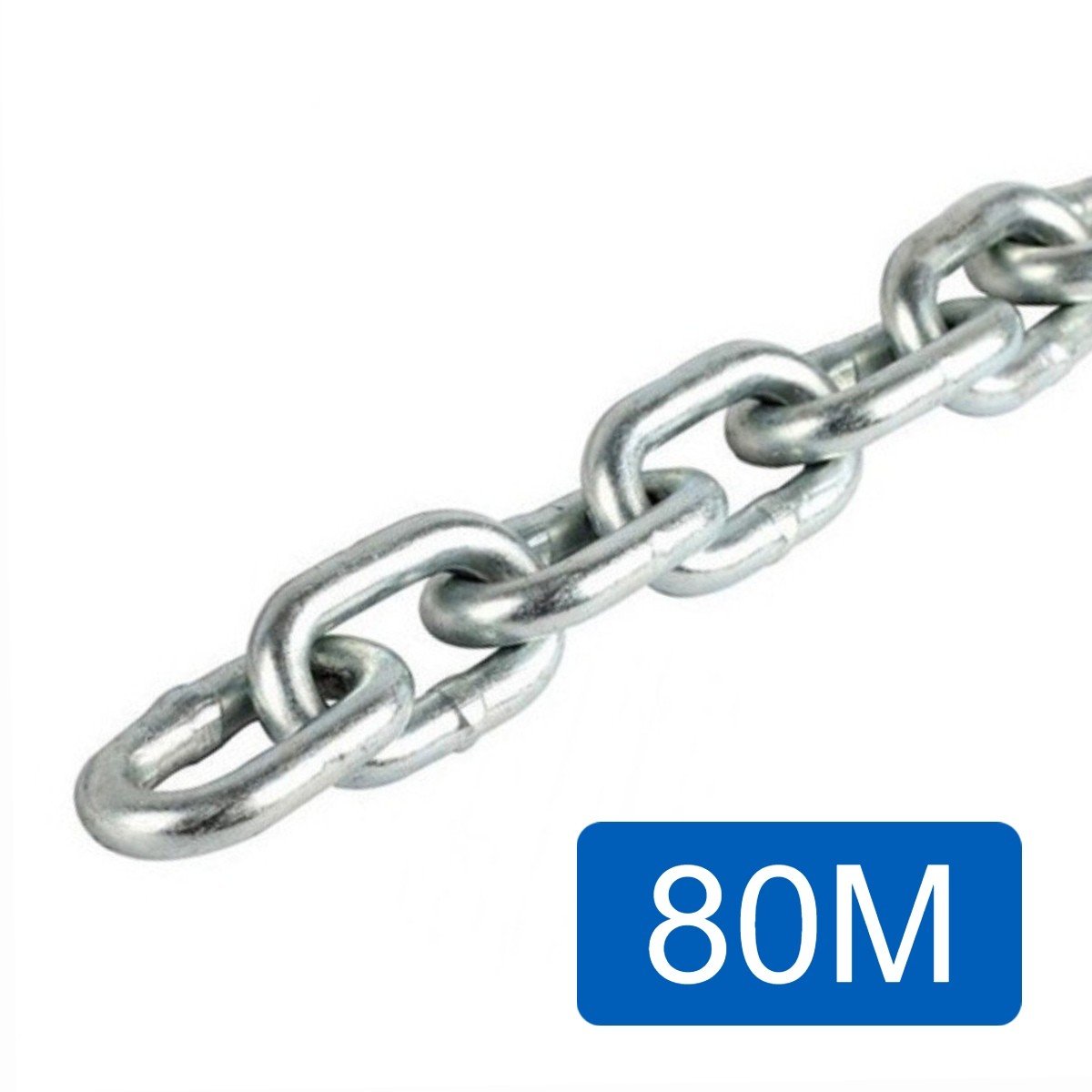 80m de Cadena Acero Galvanizado de Eslabón Corto con 4mm espesor - Prodalam