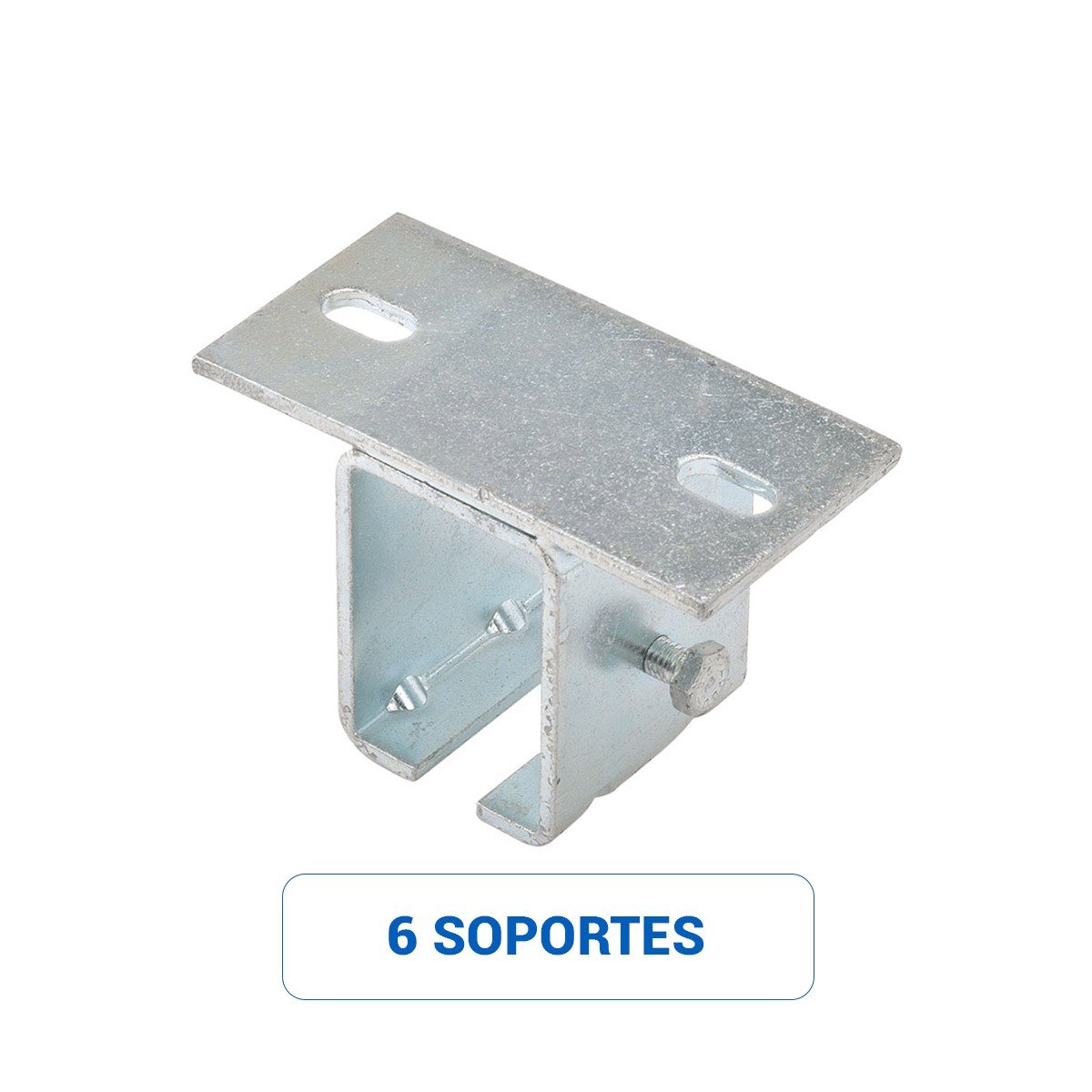 Pack 6 Soportes de Fijación Superior/Techo para Riel de Portón Colgante ...