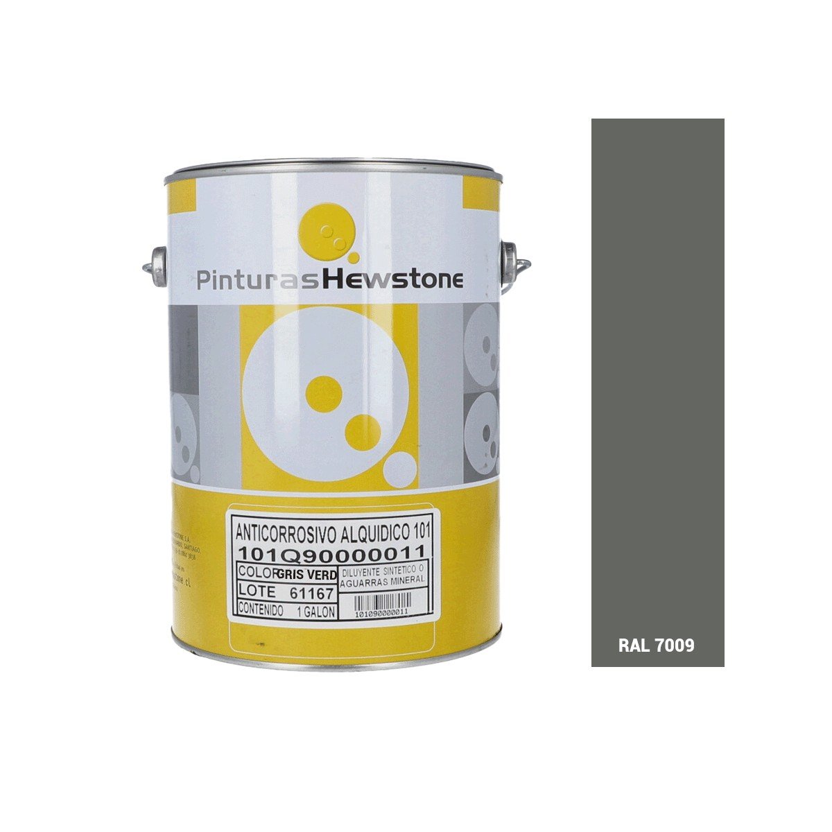 Anticorrosivo Alquídico 101 de 1 Galón Gris Verdoso RAL 7009 - Prodalam