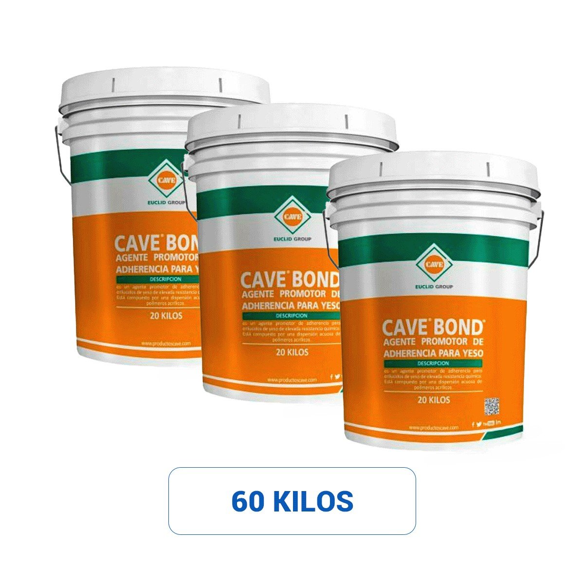 Pack 3 Promotores de Adherencia Yeso Cave Bond de 20kg - Prodalam