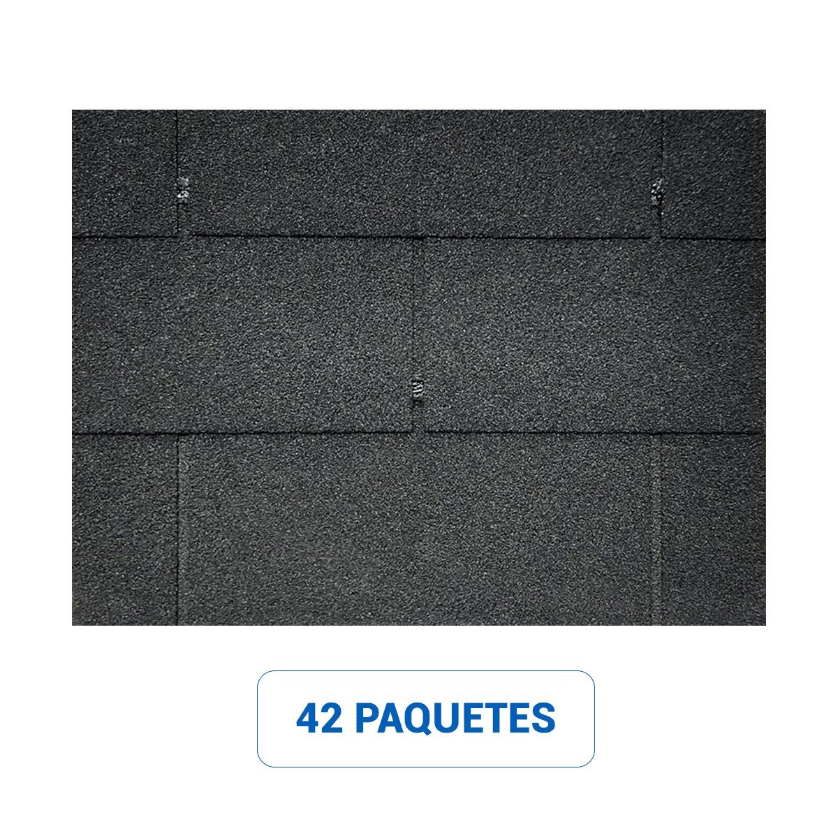 Pack 42 Paquetes Tejas Asfálticas Rock Trio de 3m2 Negro - Prodalam