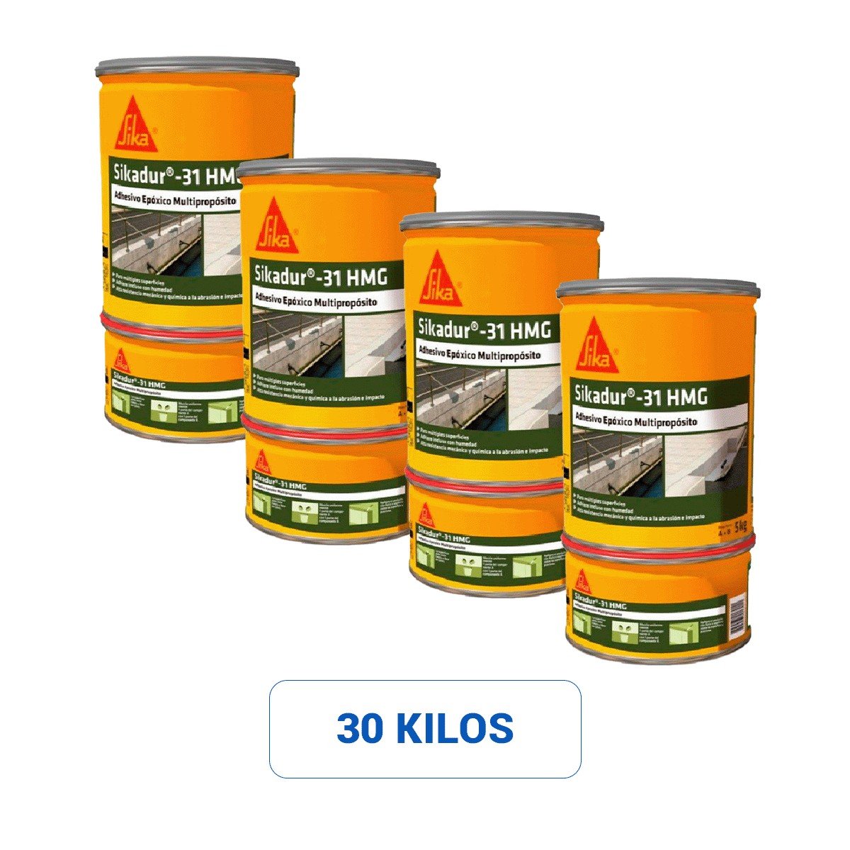 Pack 6 Juegos (A+B) Adhesivo Epóxico Sikadur®-31 Hi-Mod Gel de 5kg ...