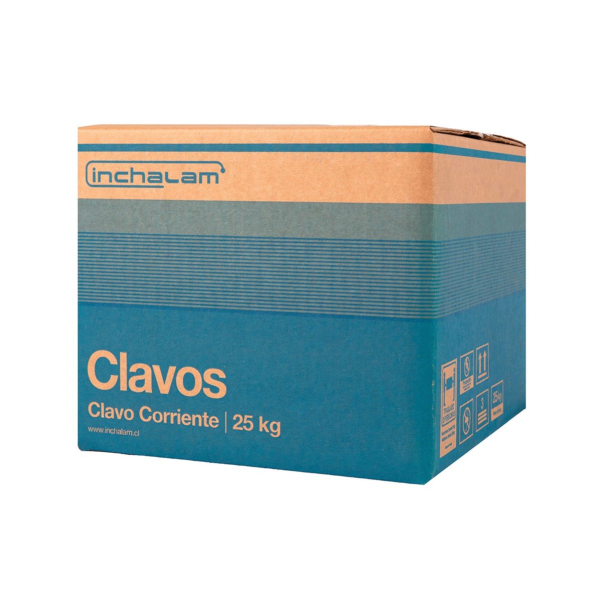 Caja 25kg de Clavo Corriente Inchalam 4" (101,60mm) largo de BWG 8" (4 ...