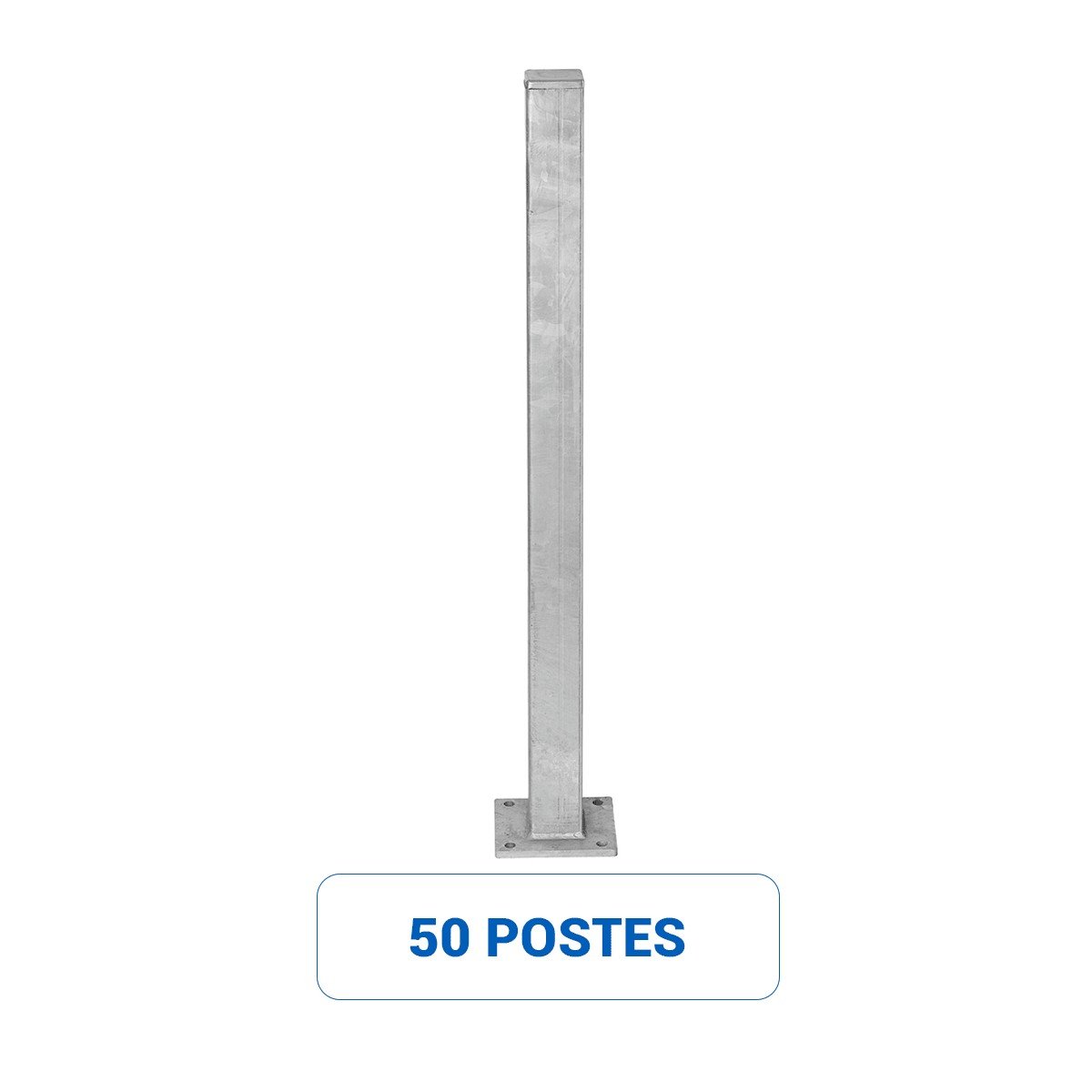 Poste Remachado Empotrado para Cercos 60mm x 60mm x 3m alto Galvanizado ...